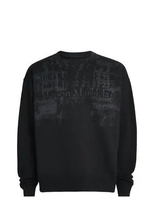 MAISON MARGIELA Cotton Numeric Sweatshirt - Black