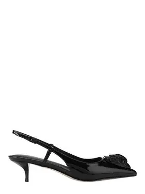 Kurt Geiger Patent Embellished Slingback Heels - Black