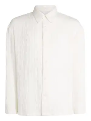 Sandro Loose Fit Crinkle Shirt - Beige