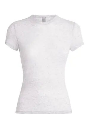 SKIMS Semi-sheer Ribbed T-shirt - Grey