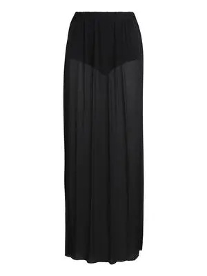MORE NOIR Chiffon Aria Maxi Skirt - Black