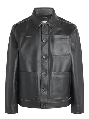 OLIVER SPENCER Oliver Spencer Hardwick Leather Jacket