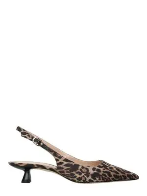 STUART WEITZMAN Stuart Weitzman Leopard Print Sculpt Slingback Pumps Brown