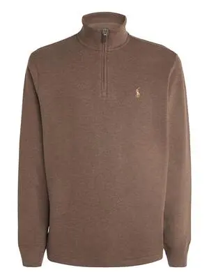 Polo Ralph Lauren Estate-rib Quarter-zip Sweater - Brown