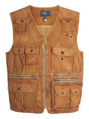 Polo Ralph Lauren Suede Utility Gilet - Brown