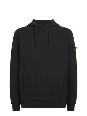 Stone Island Organic Cotton Compass Hoodie - Black