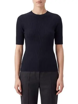 FABIANA FILIPPI Fabiana Filippi Short-Sleeved Crew-Neck Jumper In Wool, Silk, And Cashmere Blend