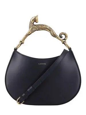 LANVIN Leopard Handle Handbag - Black