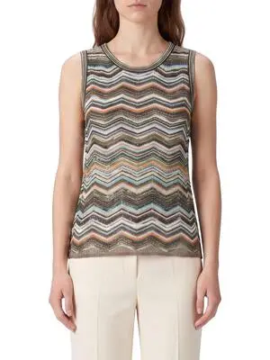 Missoni Sleeveless Zigzag Knit Top - Multicolor