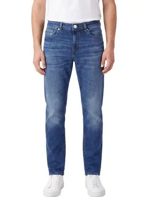 FRAME Slim Fit Mid-rise Stretch-cotton Denim Jeans - Blue