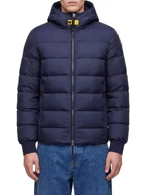 PARAJUMPERS Quilted Down Jacket With Hood - Navy