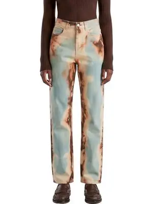 JW Anderson Tie-dye Denim Jeans - Pink