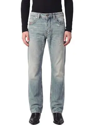 DIESEL® Larkee Regular Fit 5-pocket Stretch Cotton Denim Jeans - Blue