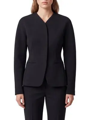 Jacquemus Slim Fit Cropped Blazer - Black