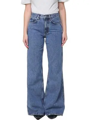 ANINE BING Cotton Denim Mid-rise Flare Jeans - Blue