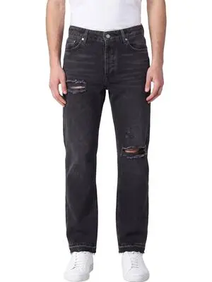 REPRESENT Heaton Straight Fit Distressed Denim Jeans - Black