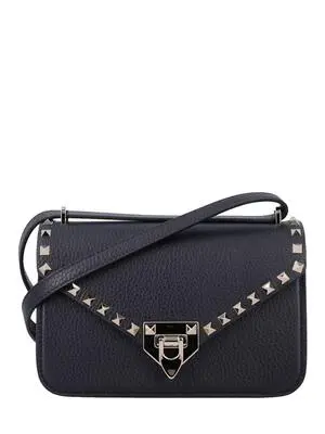 Valentino Garavani Studded Flap Shoulder Bag - Black