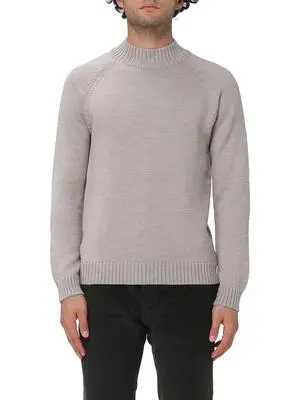 ZANONE 100% Merino Wool Mock Neck Jumper - Beige