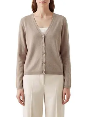 FABIANA FILIPPI Fabiana Filippi V-Neck Cardigan In Virgin Wool, Silk, And Cashmere Blend