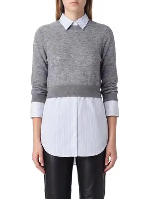 ALEXANDER WANG Alexander Wang Slim Fit Bi-Double Layer Shirt In Wool And Cotton