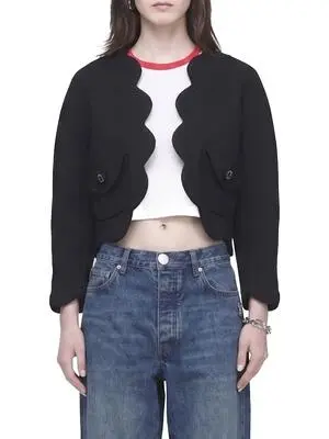 MARC JACOBS Marc Jacobs Cropped Single-Breasted Jacket In Wool Blend
