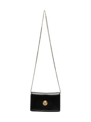 VERSACE Versace Emblème Leather Mini Bag With Gold Tone Logo