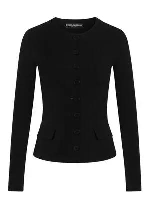Dolce & Gabbana Wool Blazer Jacket - Black