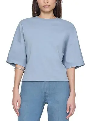 Ossou Ossou Rift Cotton Blend T-Shirt Blue