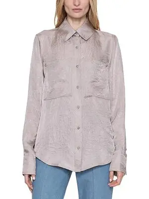 Ossou Spade Flannel Patch Pocket Top - Rye