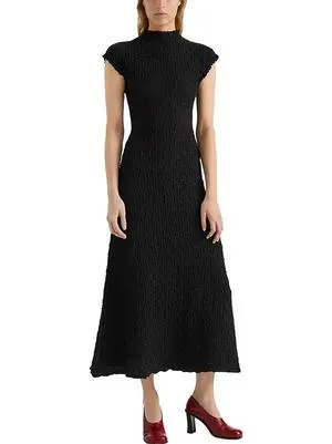 Proenza Schouler White Label Textured Maxi Dress - Black