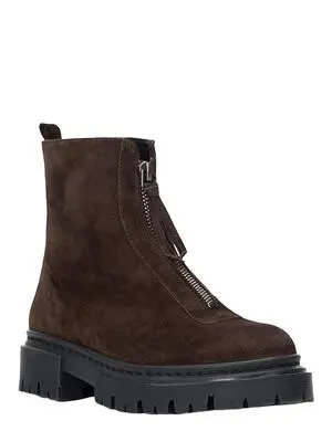 Staud Miles Zip Ankle Boots - Espresso