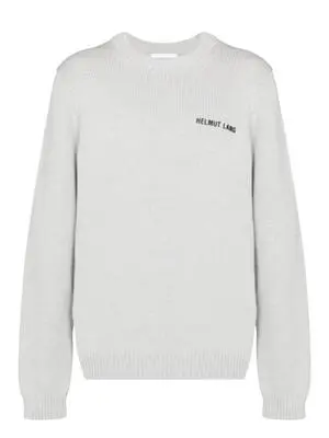 Helmut Lang Ribbed Knit Panelled Jumper - Grey
