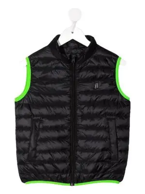 Herno Padded Contrasting-trim Gilet - Black
