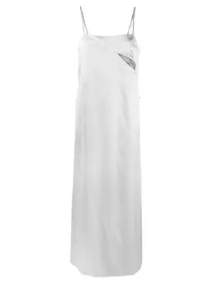 LOW CLASSIC Cut-out Sleeveless Midi Dress - Silver