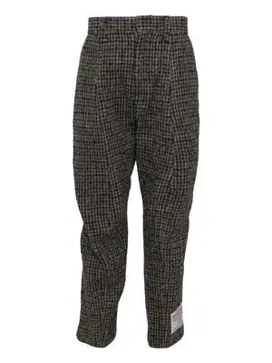 DOUBLET Plaid Wool Casual Pants - Black