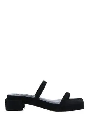 By Far Two-strap Platform Sandals - Black