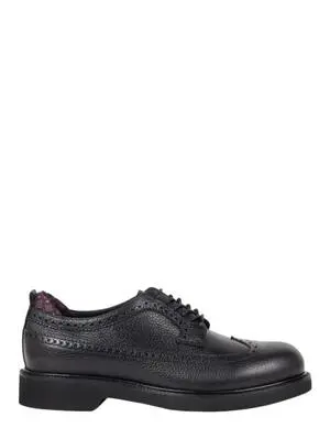 Etro Leather Derby Shoes With Brogue Detailing - Black