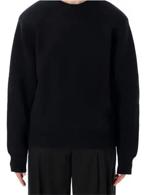 THE FRANKIE SHOP Lina Padded Shoulder Sweater - Black