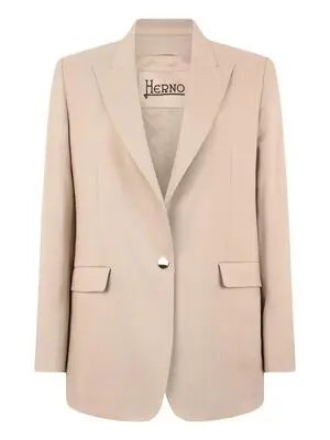 Herno Shawl-collar Single-breasted Blazer - Beige