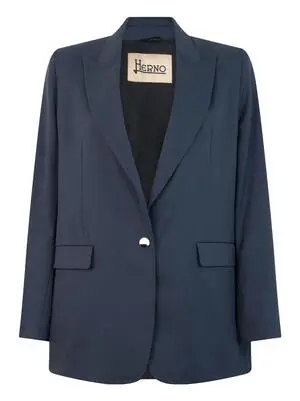 Herno Shawl-collar Single-breasted Blazer - Blue