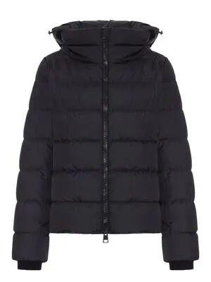 Herno Zip-up Hooded Quilted Jacket - Black