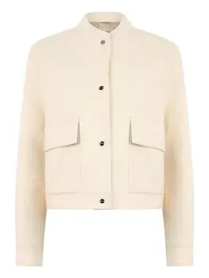 Herno Button-up Bomber Jacket - Cream