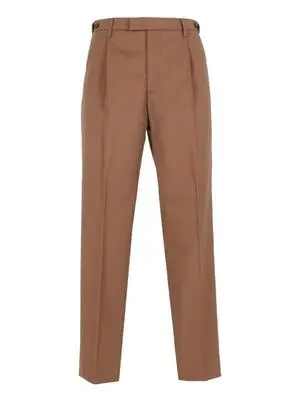 Barena Venezia Wool Pleated Trousers - Brown