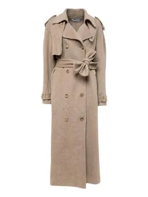 Giuseppe Di Morabito Double-breasted Belted Coat - Light-colored