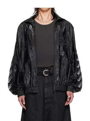LU'U DAN Logo Windproof Jacket - Black