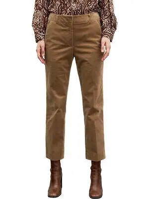 Gerard Darel Cotton Stretch Corduroy Pants - Straw