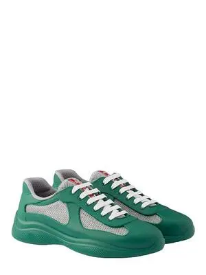 Prada America's Cup Soft Rubber And Bike Fabric Sneakers - Green