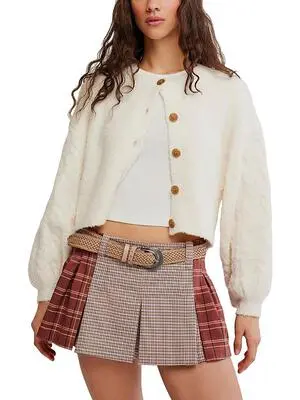 Free People Sherry Pleated Mini Skirt - Rose Combo