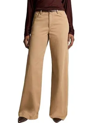 Vince Washed Cotton Wide Leg Pants - Carmello