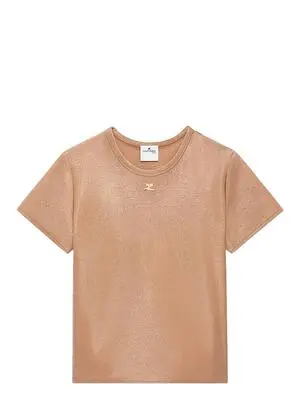 COURREGES Vinyl Short Sleeve Top - Bronzer